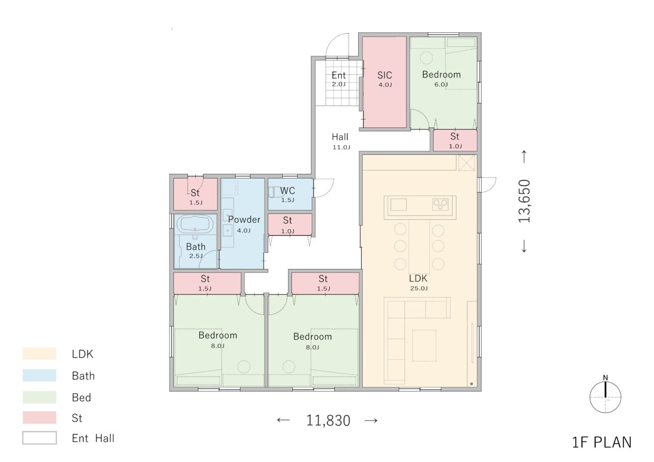 【L字型の間取り・建築実例】平屋のメリット・デメリットや間取り作りのコツも紹介 | 注文住宅なら建築設計事務所フリーダムアーキテクツ