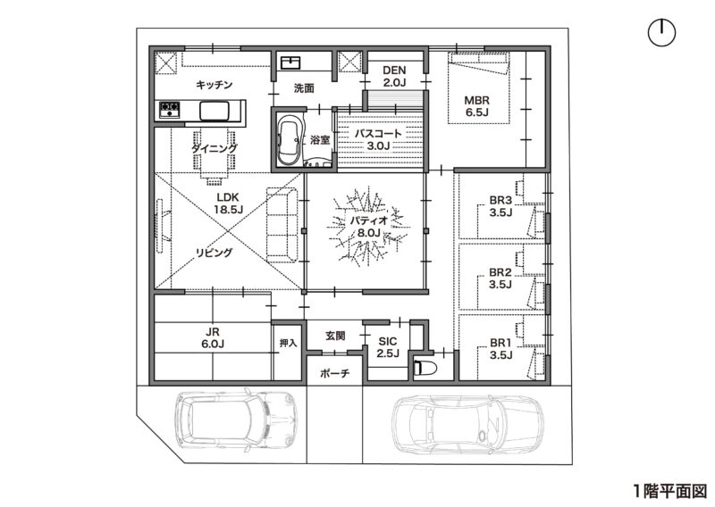 5LDKの平屋の間取り実例｜広さや価格の相場や間取りのポイントも解説！ | 注文住宅なら建築設計事務所フリーダムアーキテクツ